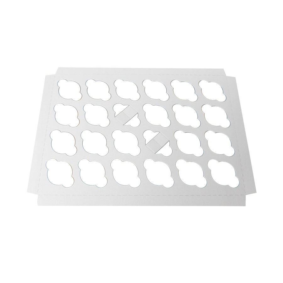 BOXit 24 Cup White/Kraft Reversible Mini Cupcake Insert | Fortuna ...