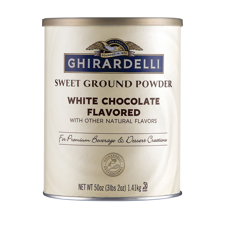 Ghirardelli 3 lb. Can Sweet Ground White Chocolate Powder | Fortuna ...