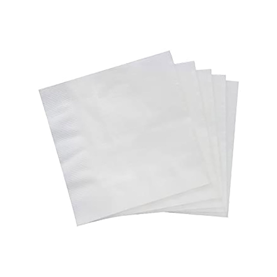 Karat 9" x 9" White 1 Ply Beverage Napkin | Fortuna Enterprises, LLC