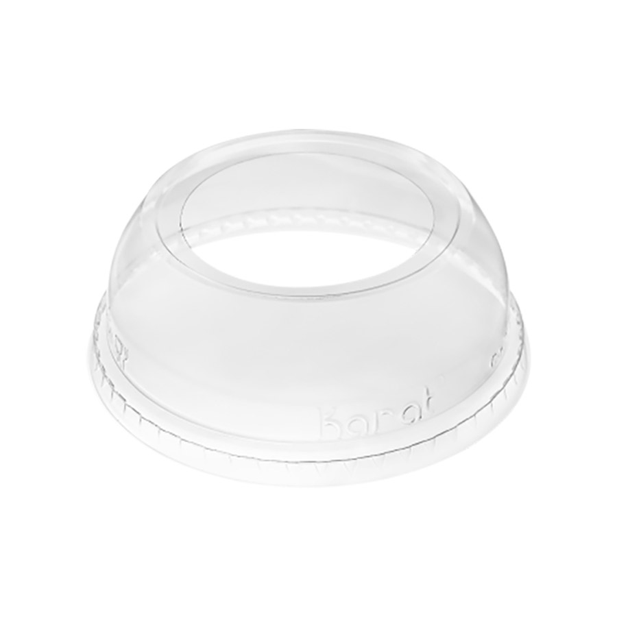 Karat 12-24 oz. PET Plastic Wide-Opening Dome Lids (98mm) | Fortuna ...