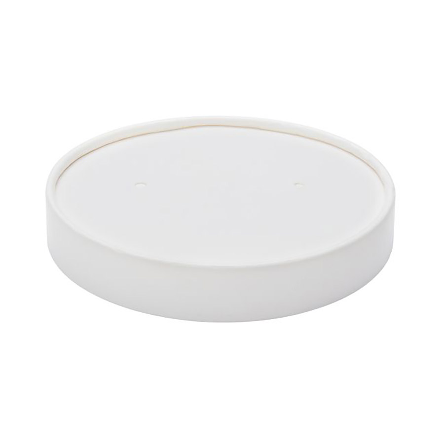 Karat White Paper Lid For 6-16 oz. Gourmet Container 10 oz. Paper Food ...