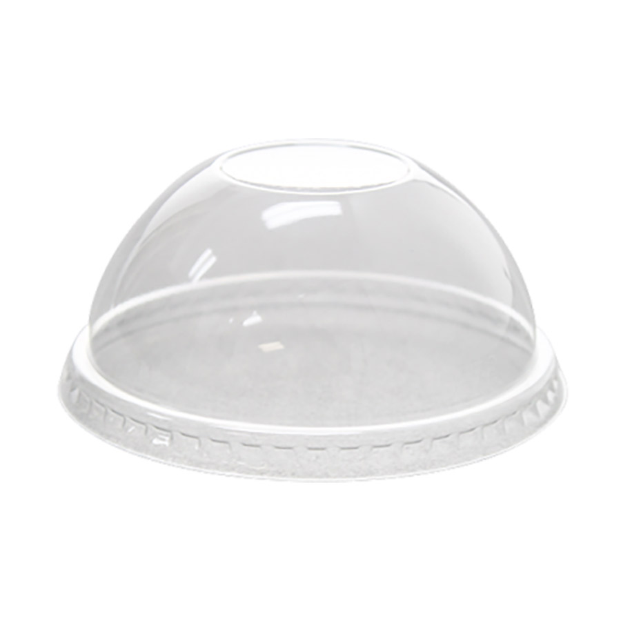 Karat 8 oz. & 10 oz. PET Plastic Dome Lids, Without Hole (78m)