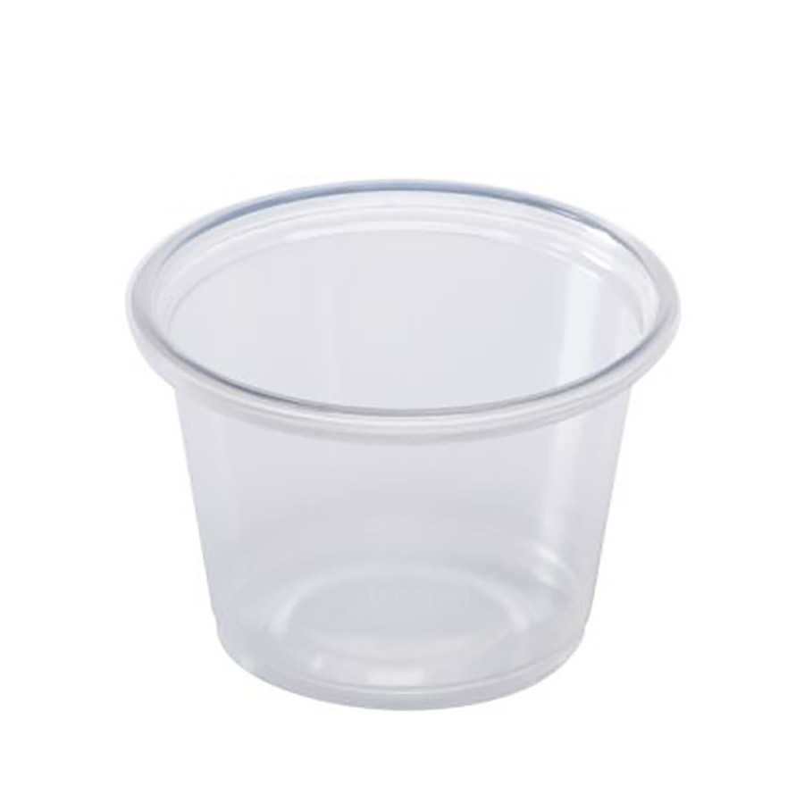 Karat 1 oz. Tall Clear PP Plastic Portion Cups | Fortuna Enterprises