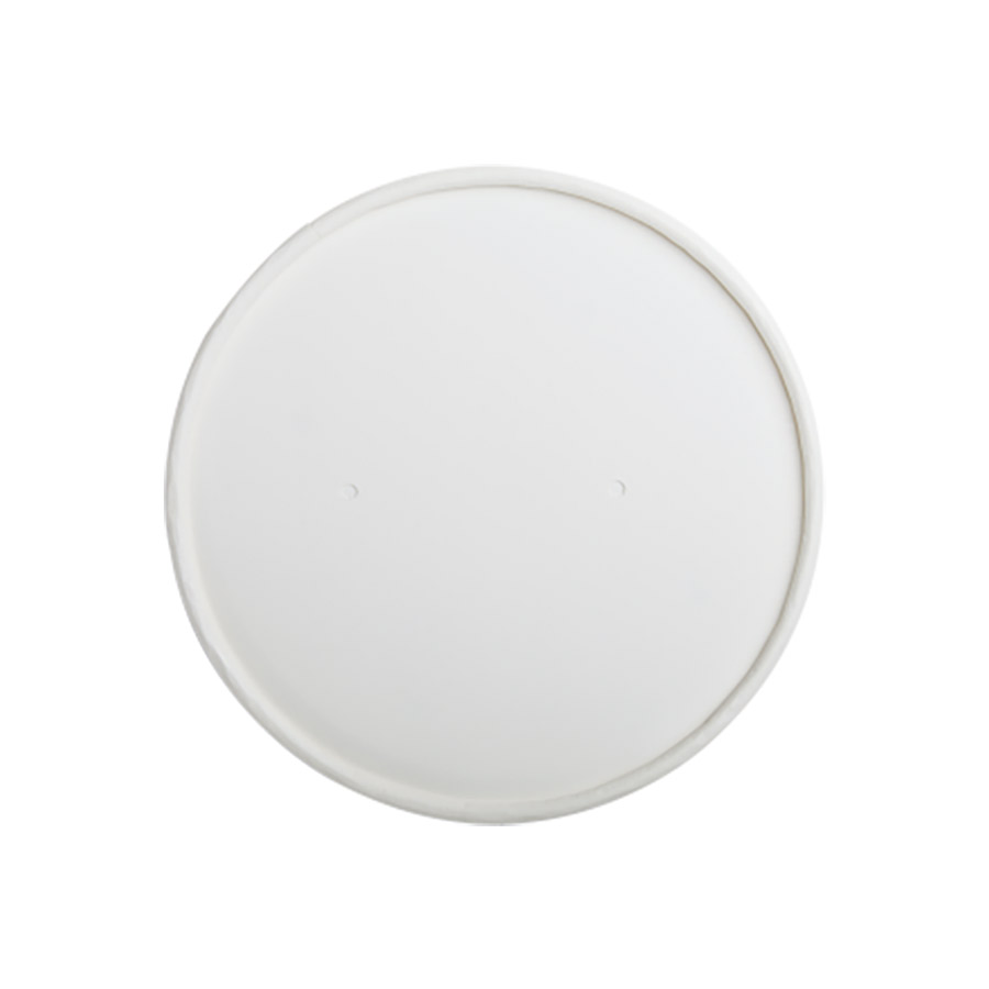 Karat White Paper Lid For 32 oz. Gourmet Hot/Cold Paper Food Container ...