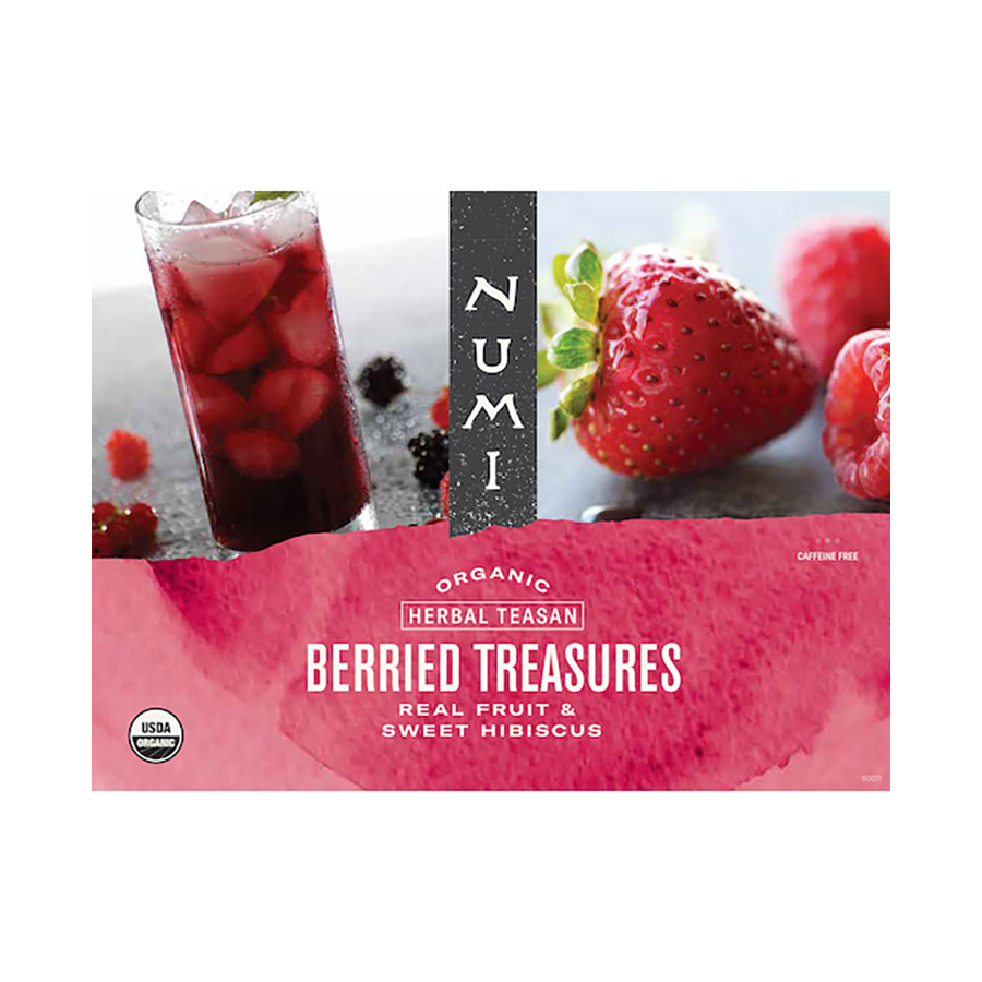 Numi Organic Berried Treasure Foodservice Herbal Iced Tea Pouches ...