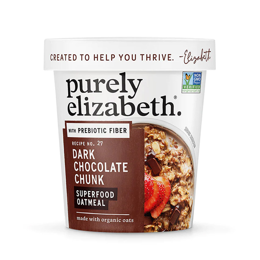 Purely Elizabeth Dark Chocolate Chunk Superfood Oatmeal with Prebiotic ...