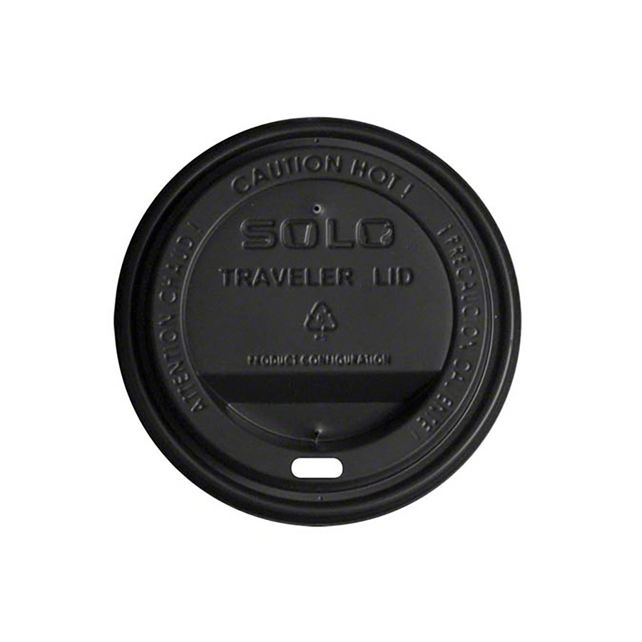 Solo 10-24 oz. Vented Black Travel Sip Lids | Fortuna Enterprises