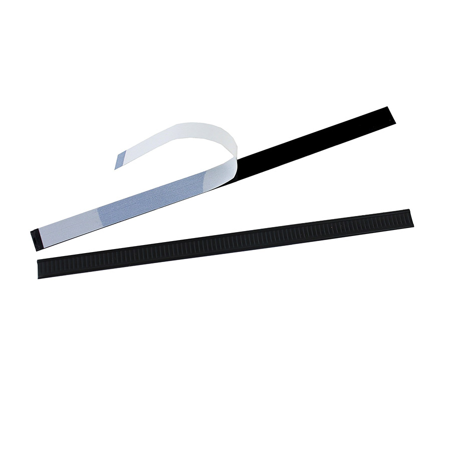 Black 4.75" Adhesive Back Tin Tie | Fortuna Enterprises