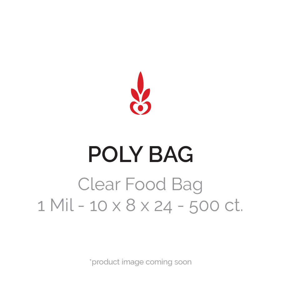 Clear 1 Mil Poly Food Bag | Fortuna Enterprises