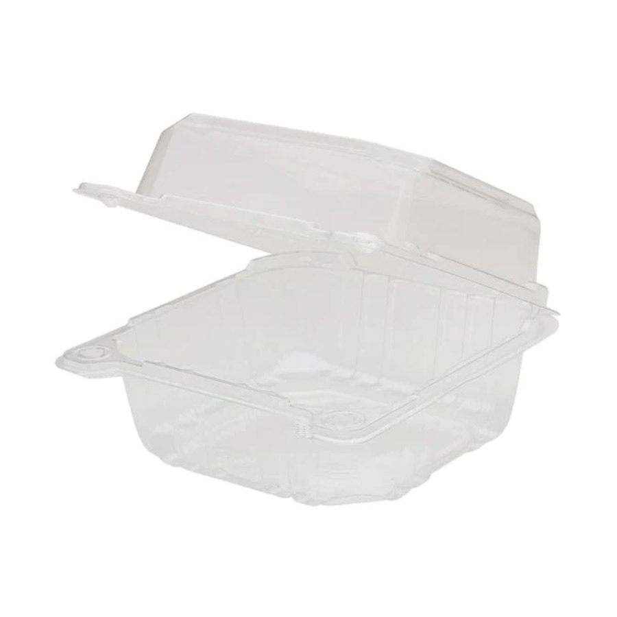 Karat 6" x 6" Clear PET Plastic Clamshell | Fortuna Enterprises