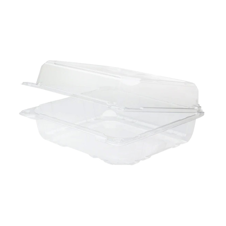 Karat 8" x 8" Clear PET Plastic Clamshell | Fortuna Enterprises