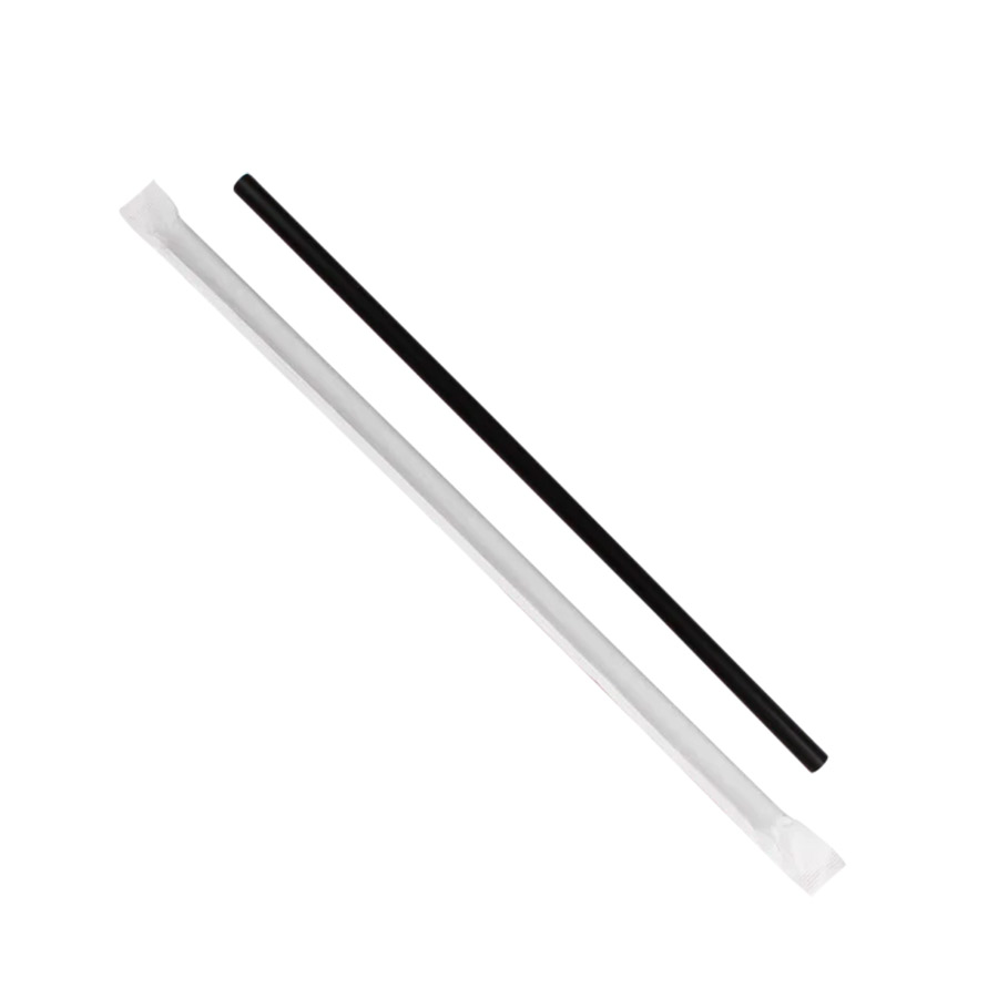Karat 10.25" Giant Black Plastic Straws