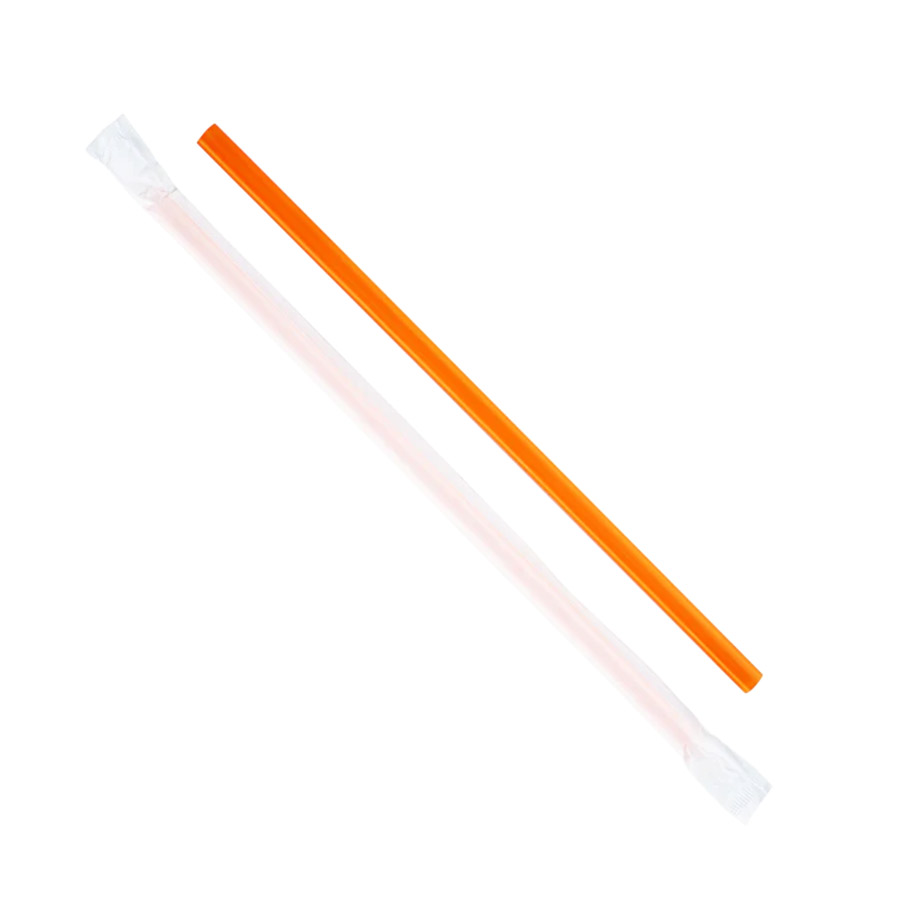Karat 9" Giant Orange Plastic Straws
