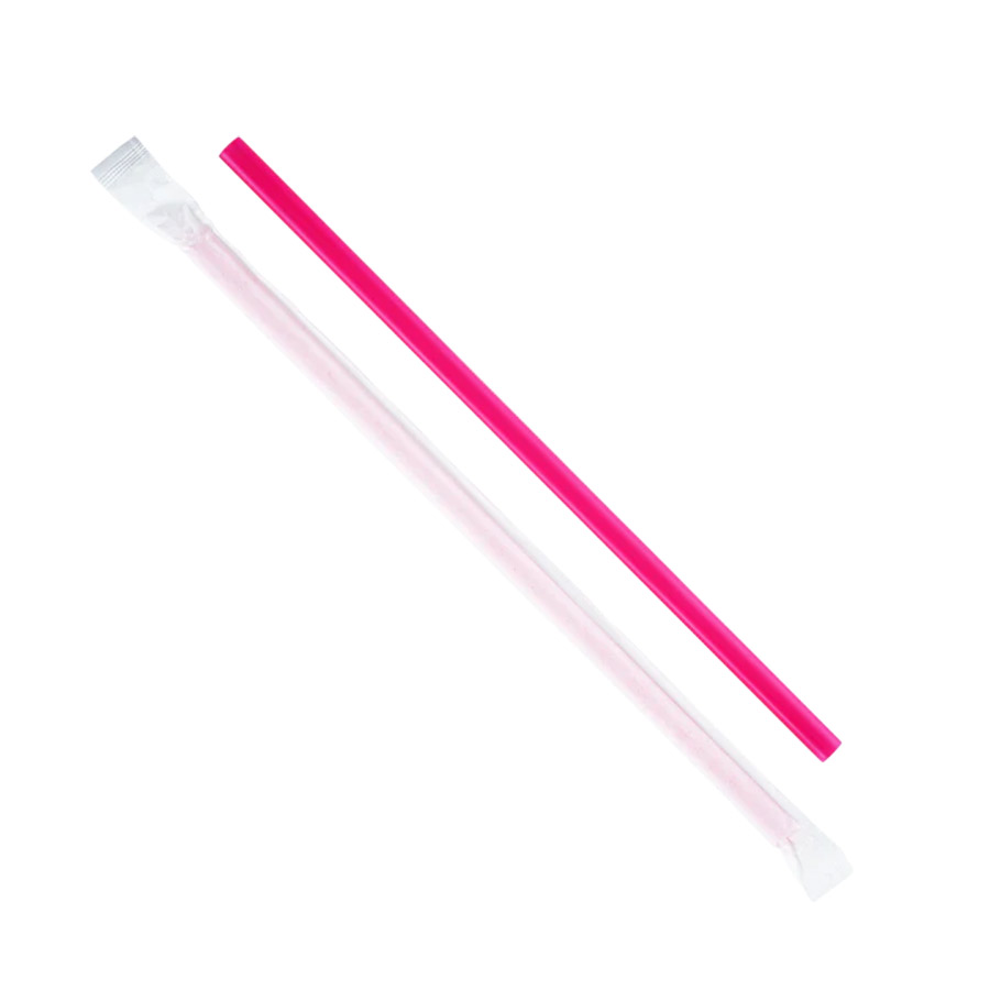 Karat 9" Pink Giant Plastic Straws