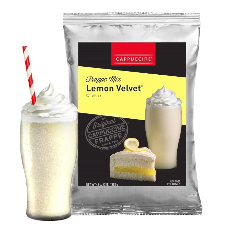 Cappuccine Lemon Velvet Coffee Free Frappe Mix | Fortuna Enterprises