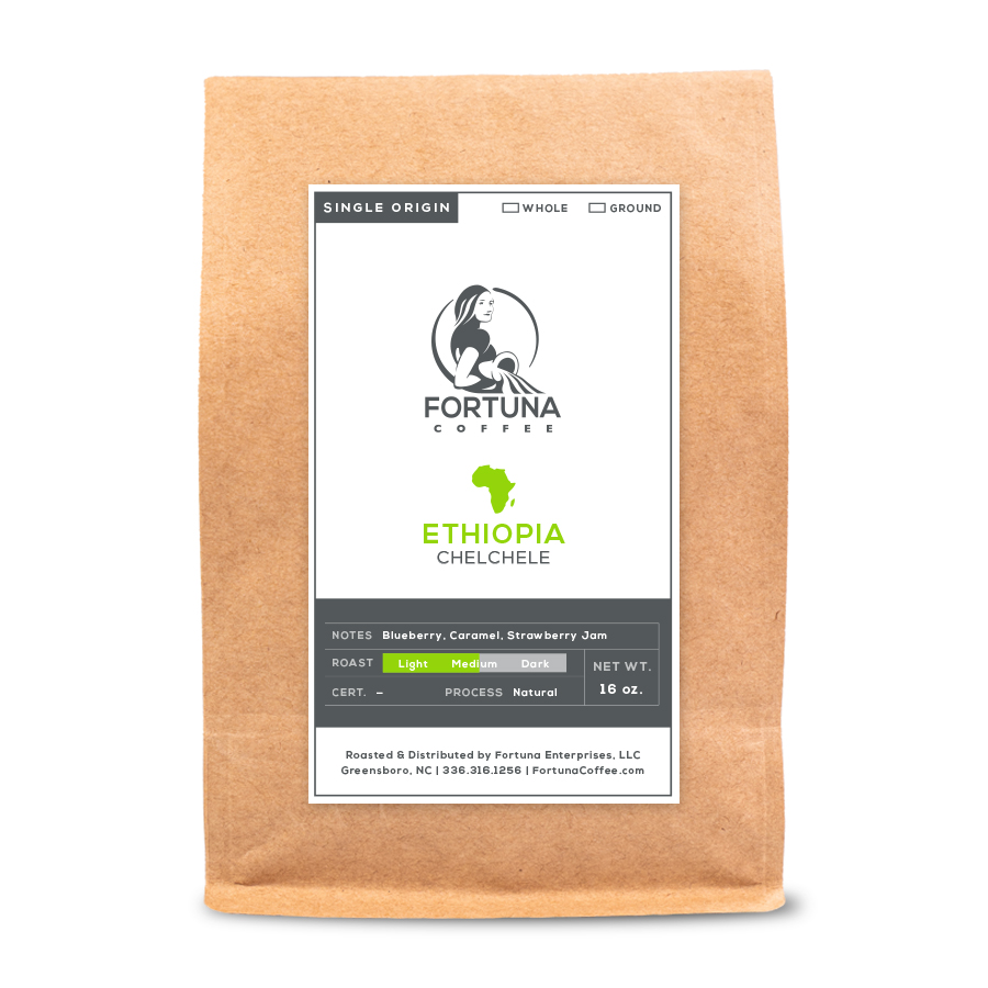 Ethiopia Chelchele Whole Bean 1 lb Retail Bag Single Origin Coffee ...