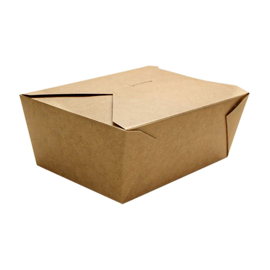 Karat 110 fl oz Fold To-Go Box #4 Kraft | Fortuna Enterprises