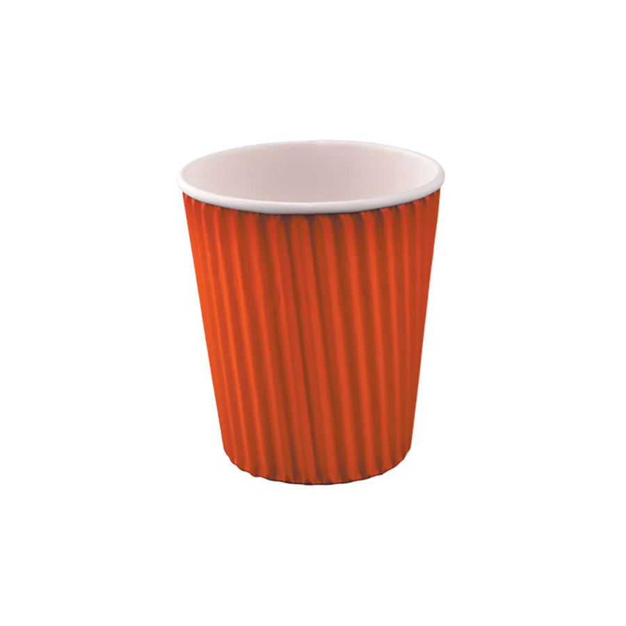 Detpak Ripple Wrap 8 oz. Corrugated Red Hot Cups | Fortuna Enterprises