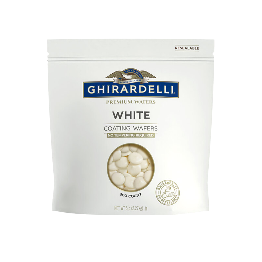 Ghirardelli White Chocolate Coating Wafers 5 lb. Bags | Fortuna Enterprises