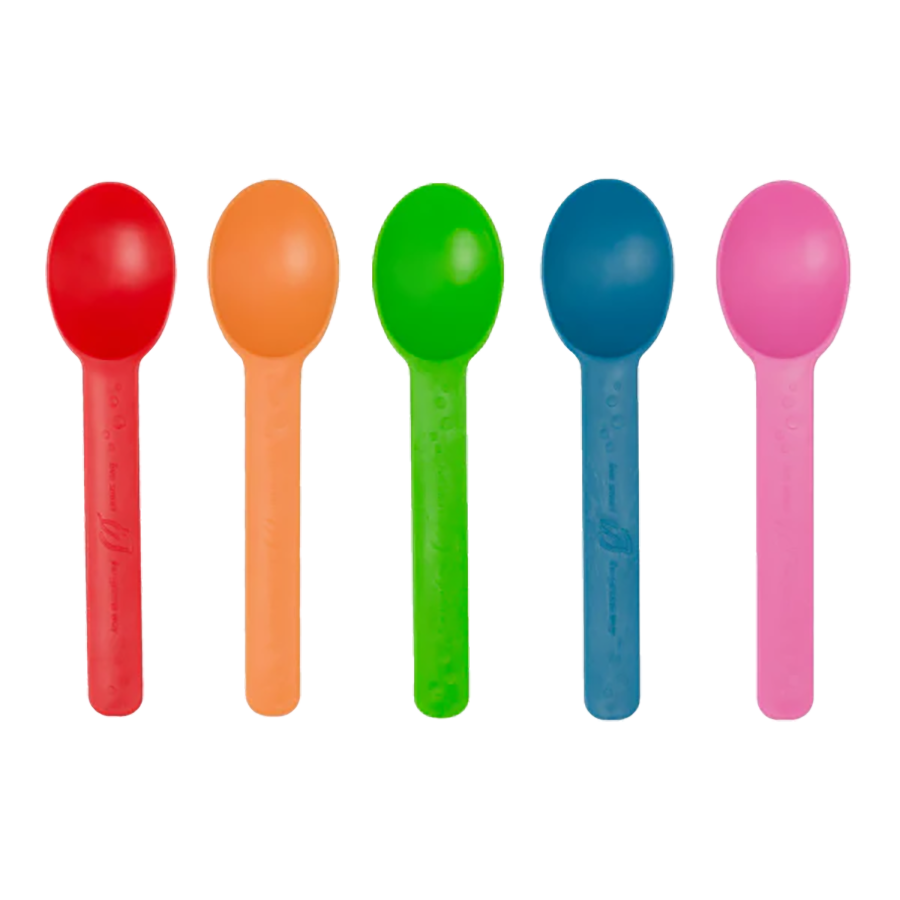 Karat Earth Heavy Weight Bio-Based Tasting Spoon Rainbow Mixed Colors ...
