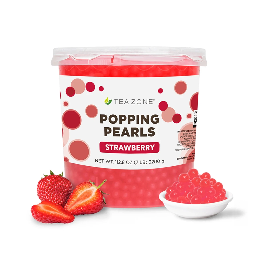 Tea Zone Strawberry Popping Pearls | Fortuna Enterprises