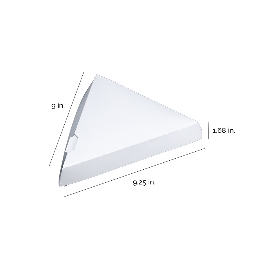 Southern Champion 9" White Pizza Slice Clamshell | Fortuna Enterprises