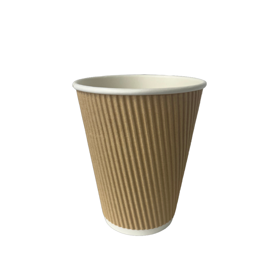 Whitehall 12 oz. Kraft Ripple Paper Hot Cups | Fortuna Enterprises